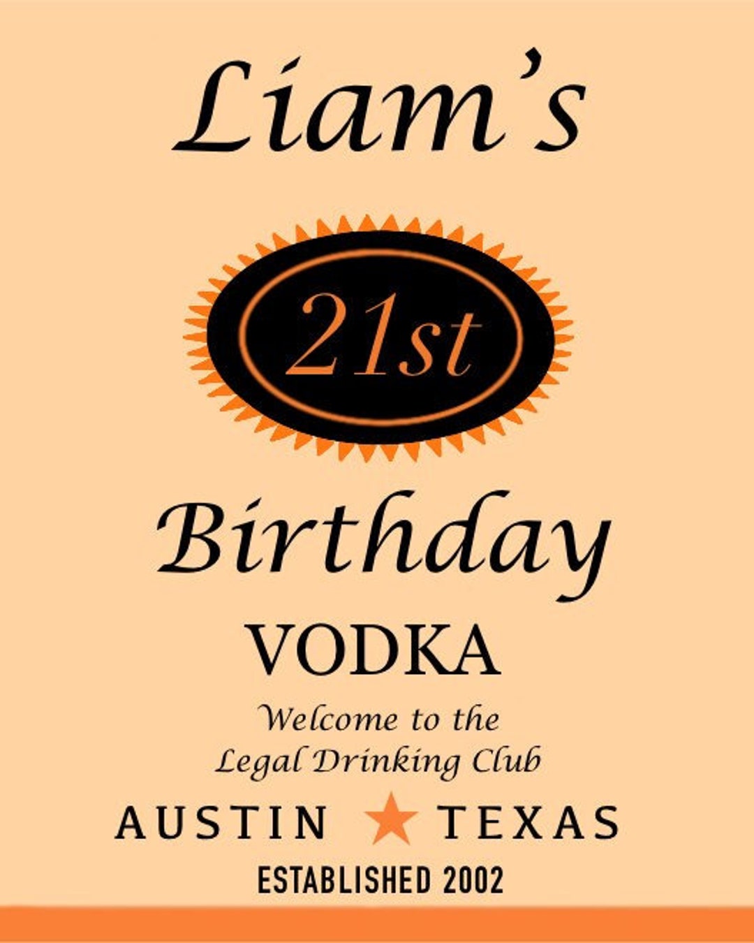 Custom Tito's Bottle Label - Etsy