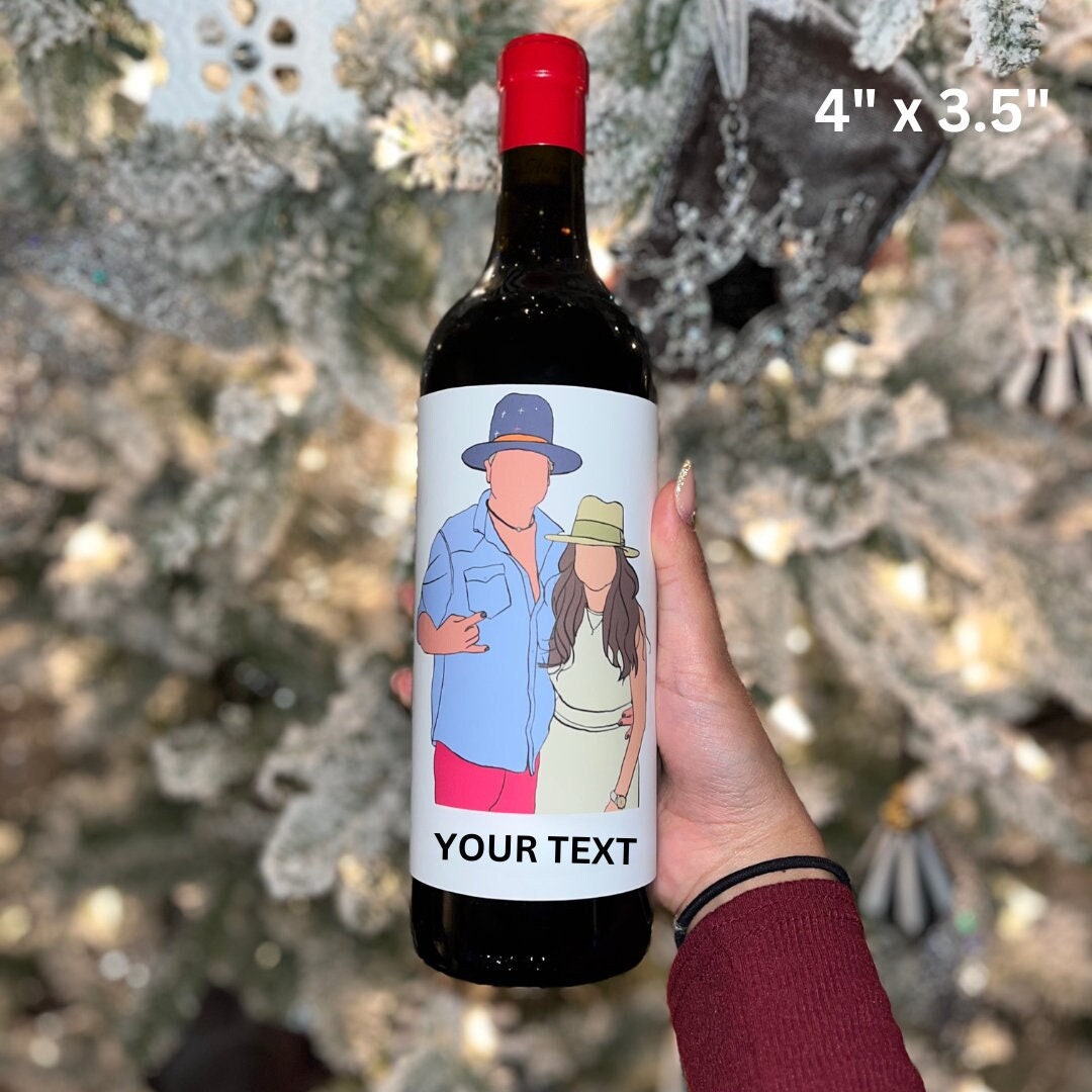 Custom Portrait Bottle Label - Etsy