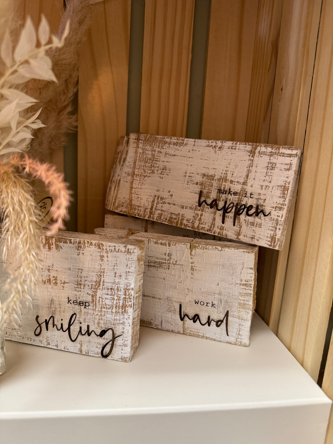 Inspirational Quotes Sign, Motivational Quotes Decor, Minimalist Wood ...