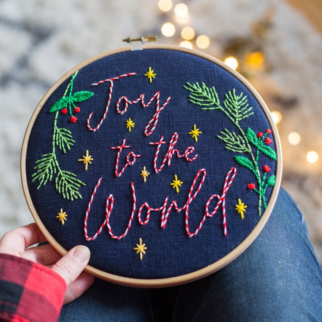Joy to the World Mindful Embroidery Kit - Etsy
