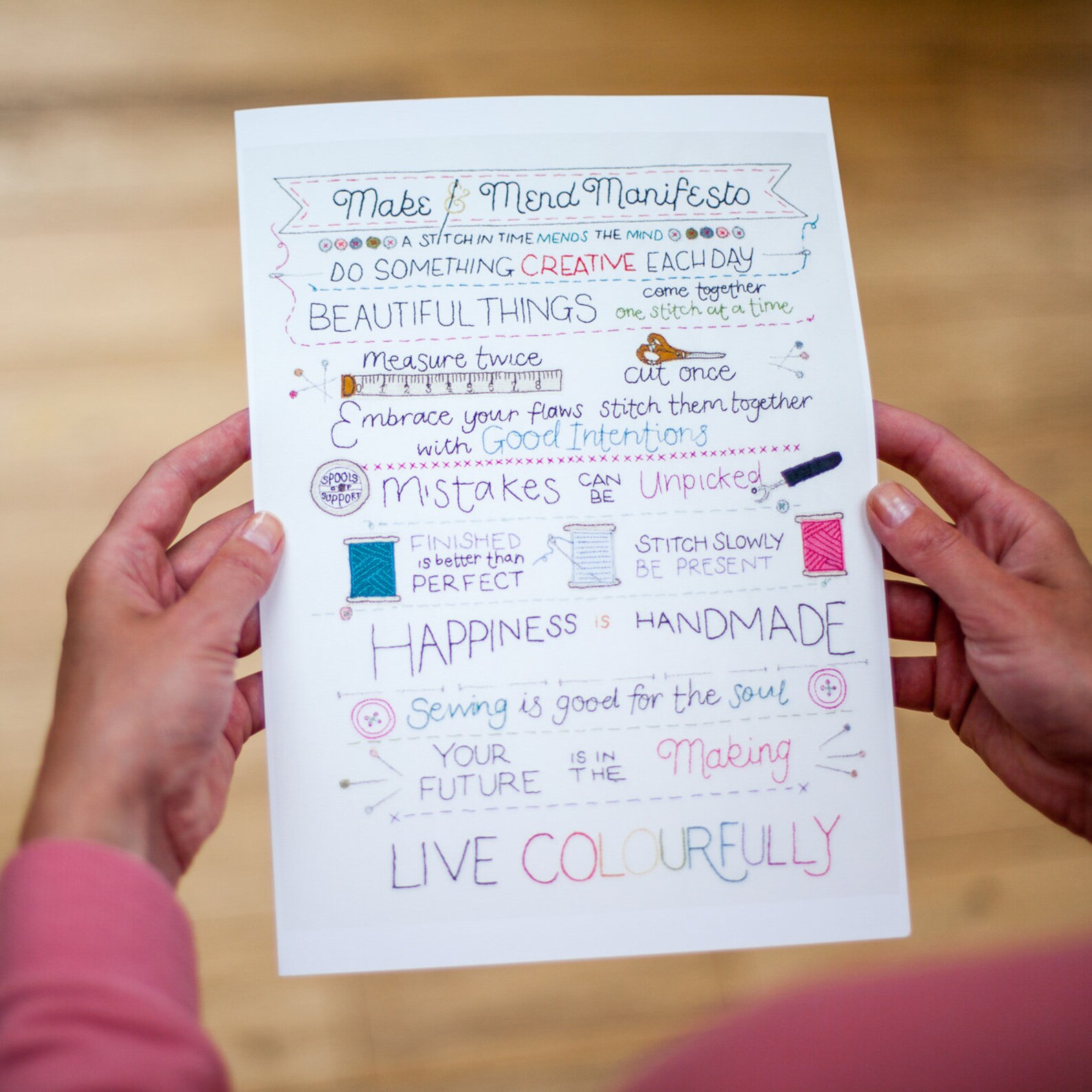 Make & Mend Manifesto Print - Etsy