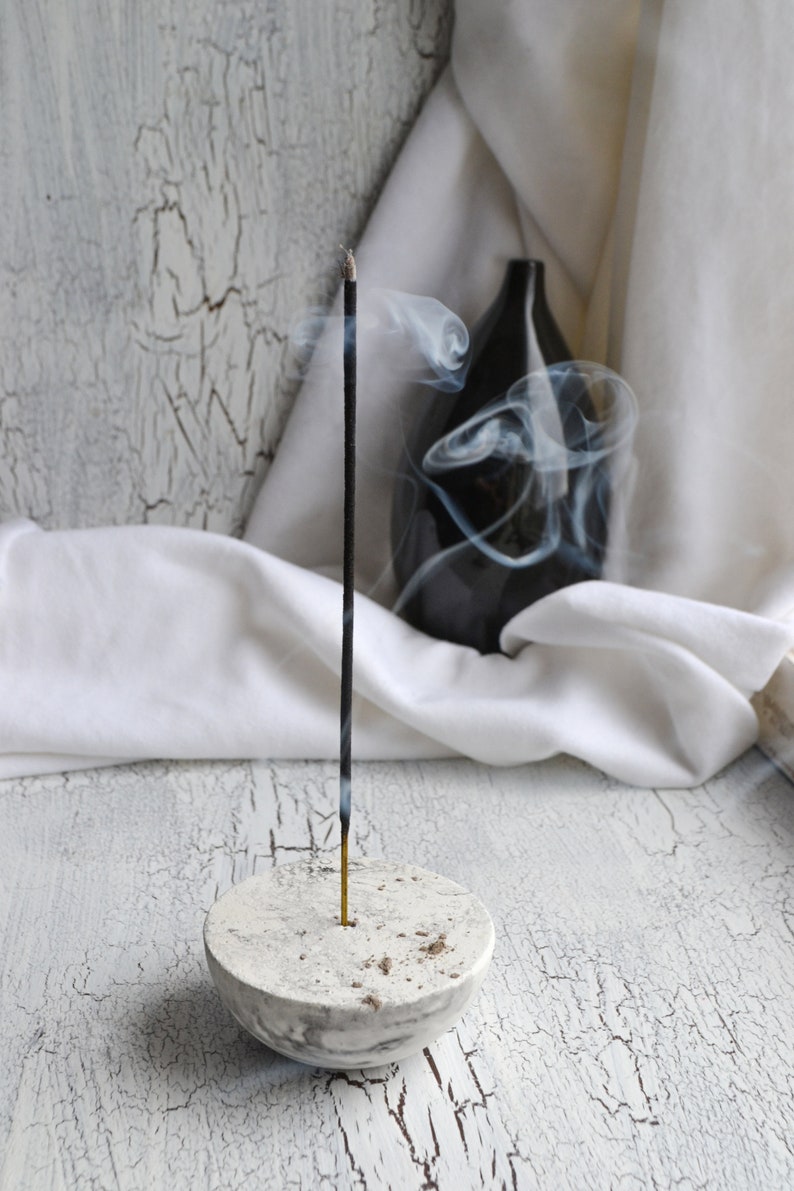 Concrete Marbled Incense Holder Cement Incense Burner Modern - Etsy