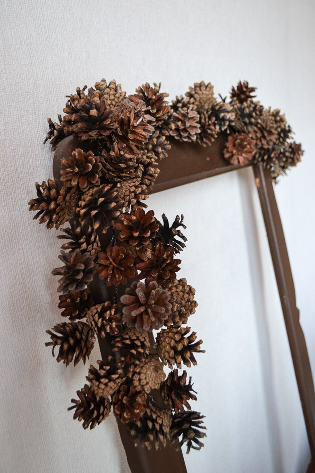 Natural Pine Cone Garland, Rustic Party Garland, Pine Cone Decor, Pine ...