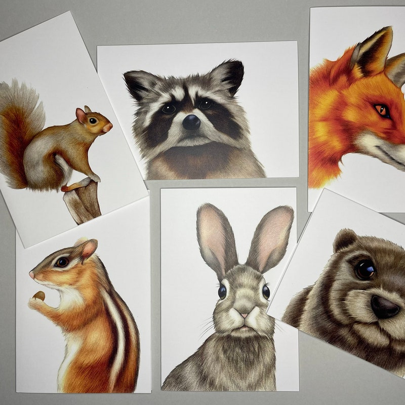 Woodland Animal Card - Etsy