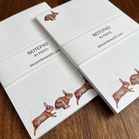 Bunny Notepad // Cute Meadow Rabbit to Do List Memo Pad With Flowers - Etsy