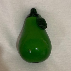 Glass Art Green Pear Decorative Fruit - Etsy