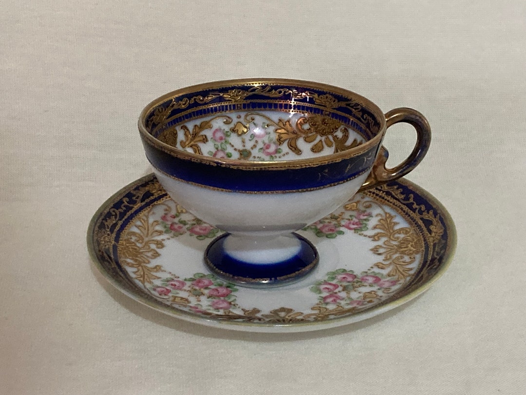 Japan Nippon Hand Painted Porcelain Tea Cup and Saucer Set - Etsy