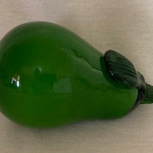 Glass Art Green Pear Decorative Fruit - Etsy