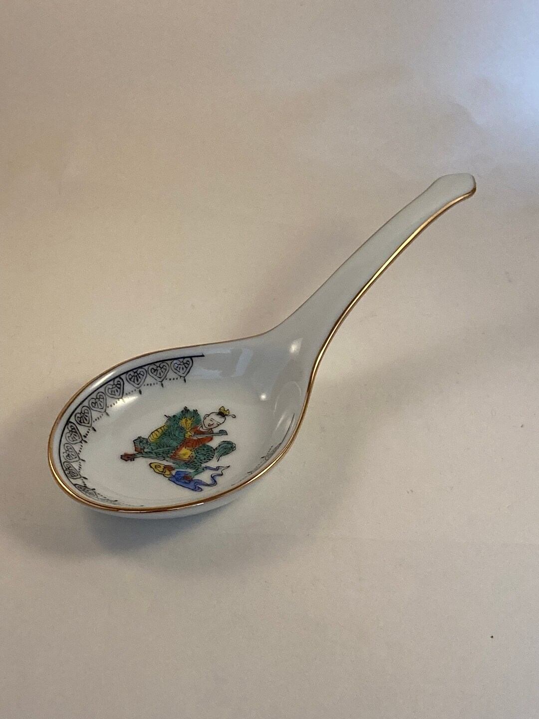 Chinese Goddess Hand Painted Porcelain Serving Spoon - Etsy