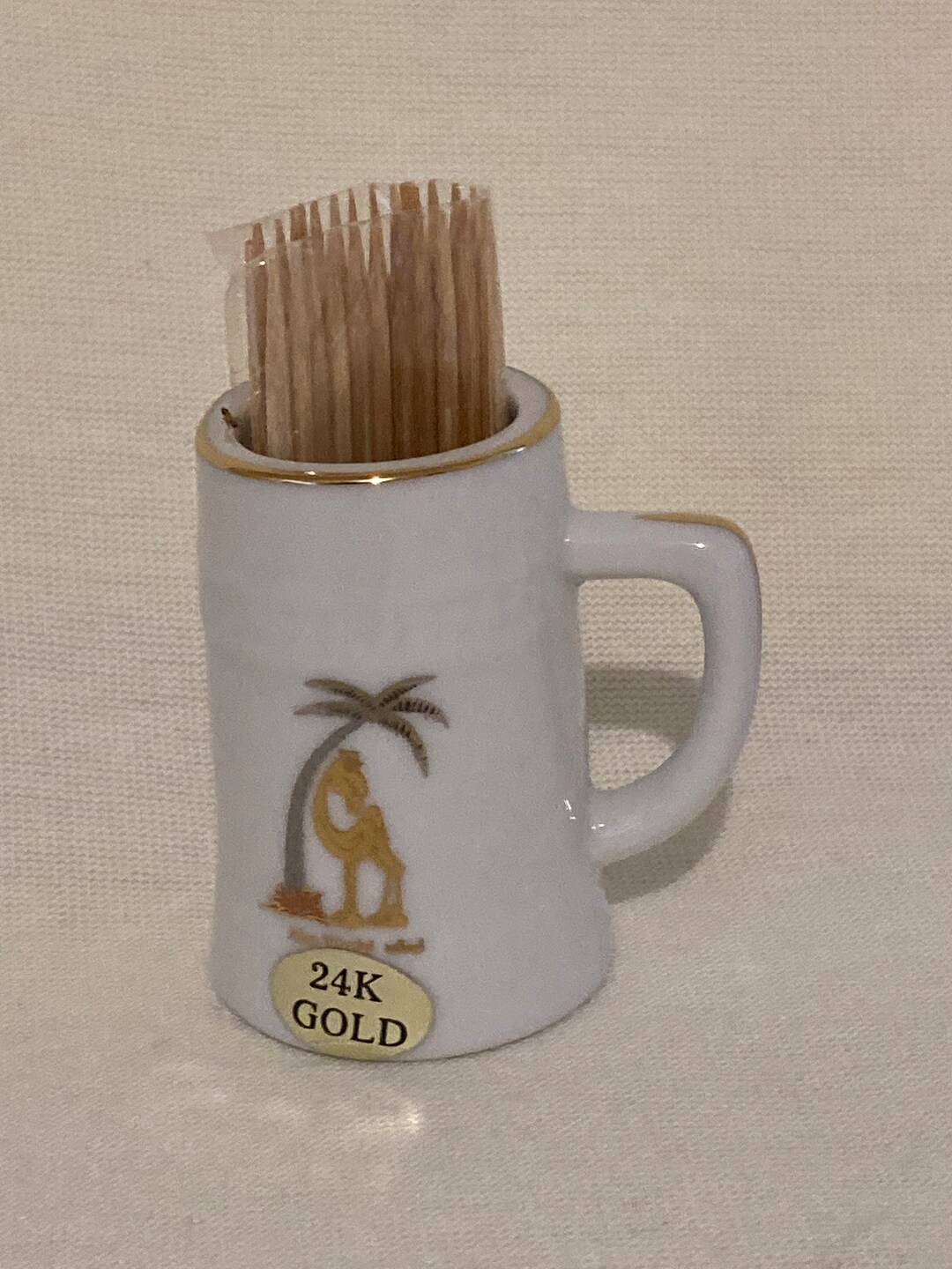 Abu Dhabi UAE Souvenir Toothpick Holder - Decorated With 24kt Gold - Etsy