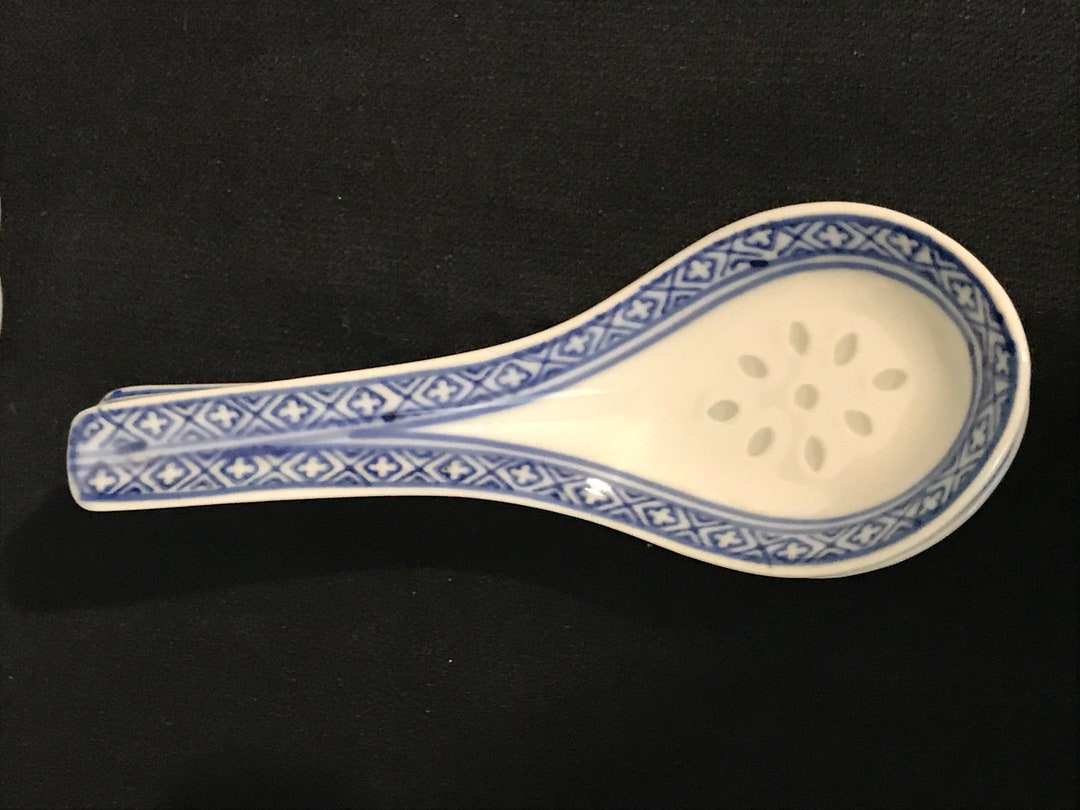 Chinese Rice Eyes Porcelain Soup Spoon - Etsy