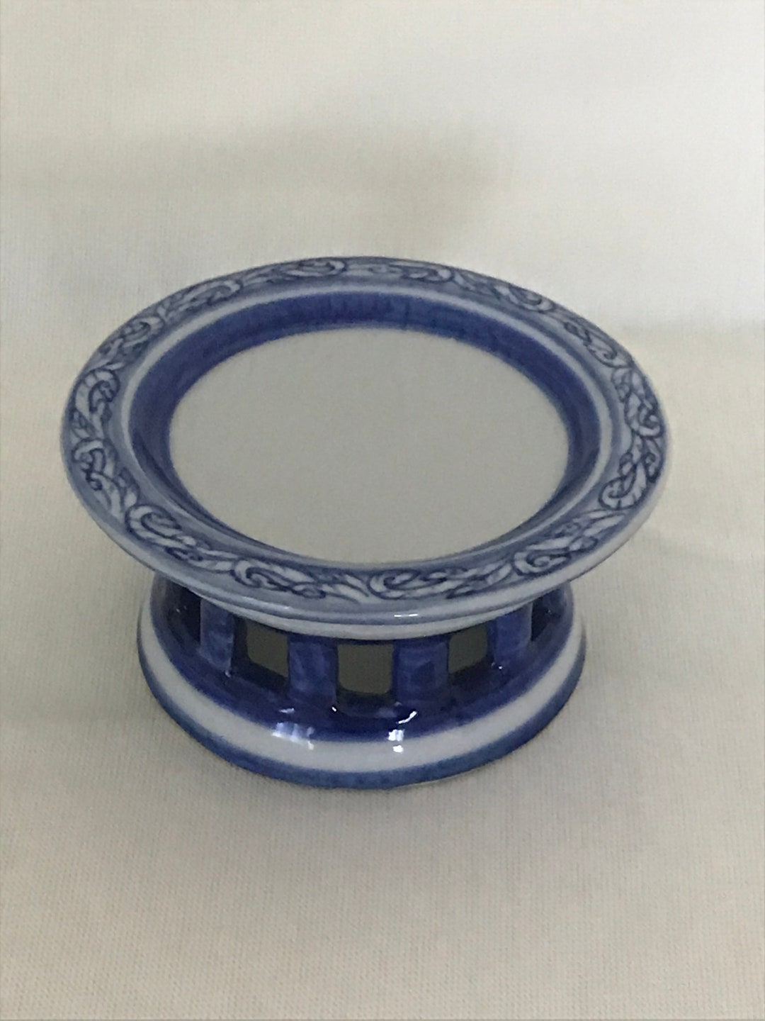 Thailand Porcelain Footed Plate - Etsy