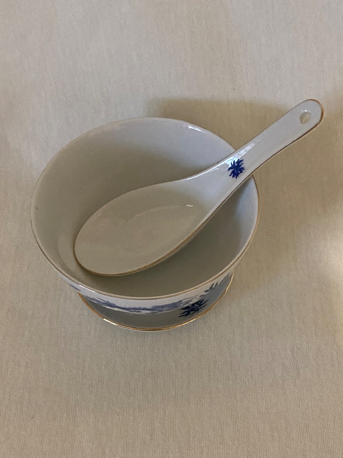 Taiwan Porcelain Blue Dragon Rice Soup Bowl Sauce Bowl and - Etsy