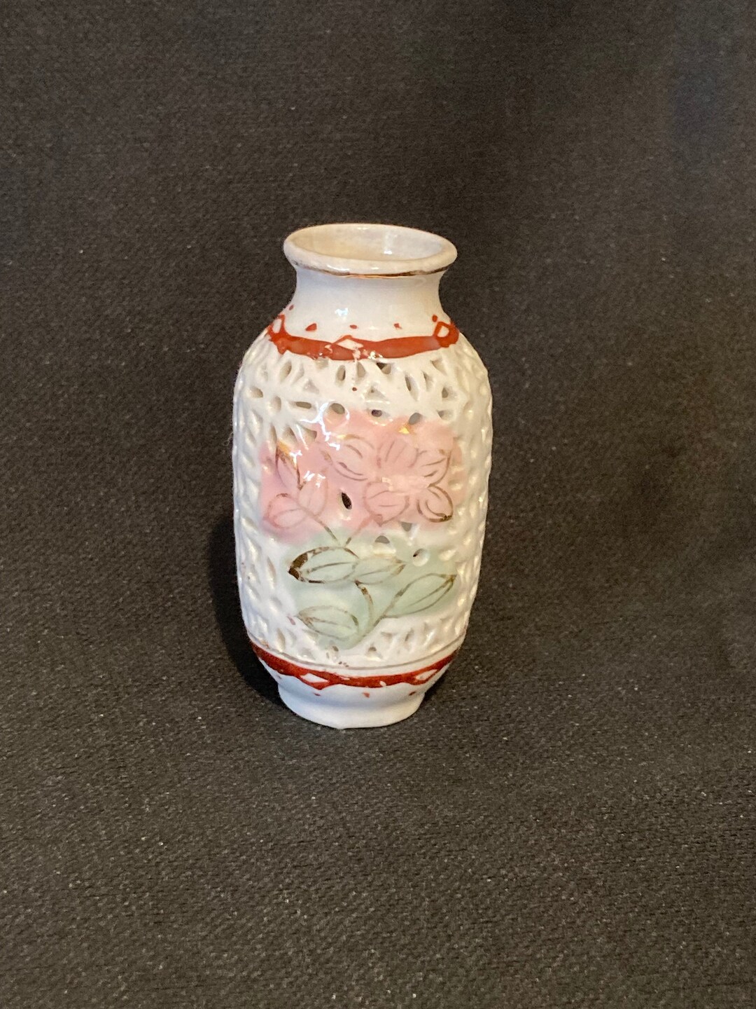 Chinese Reticulated Lattice Porcelain Miniature Vase - Etsy