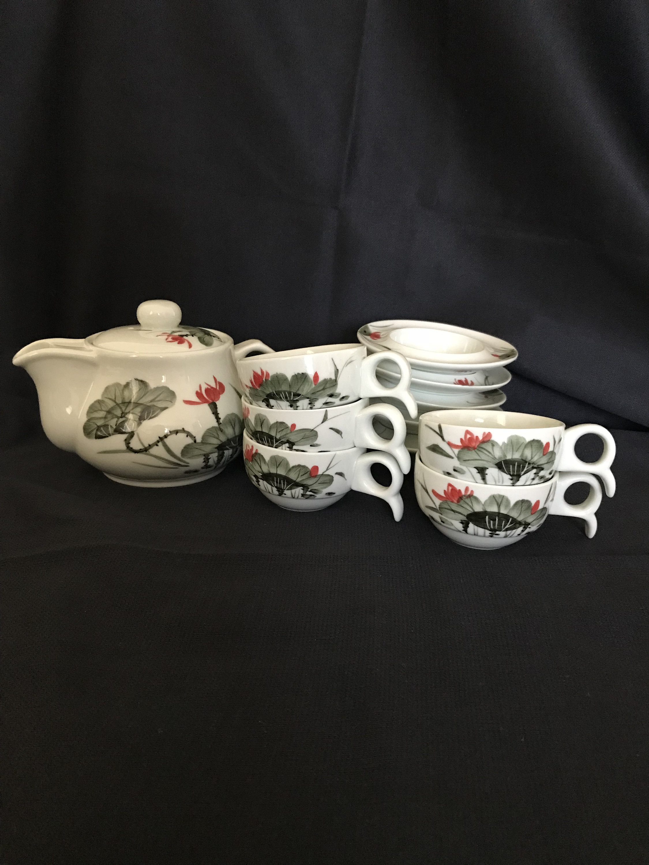 Vintage Porcelain Hand Painted Sake / Tea Set - Etsy Ireland