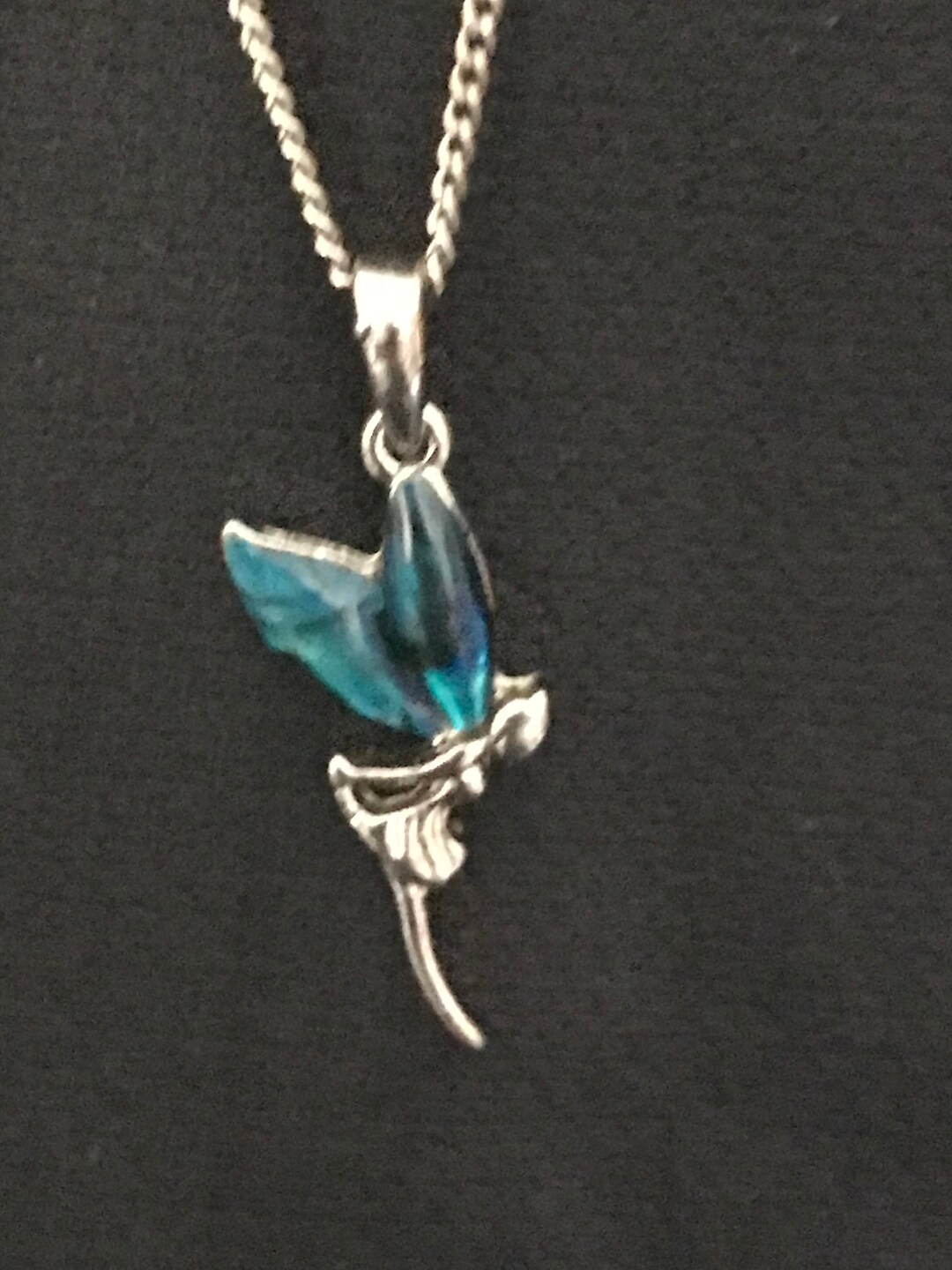 Tinkerbell Silver Tone Necklace - Etsy