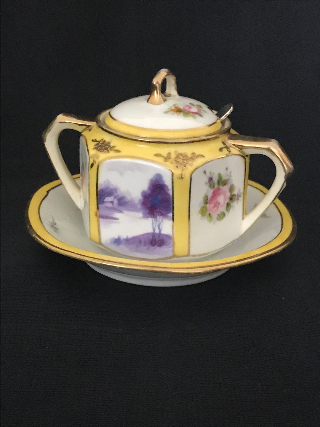 Morimura Nippon Japan Condiment Jam With Under Plate - Etsy