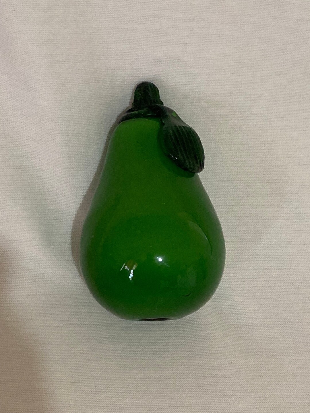 Glass Art Green Pear Decorative Fruit - Etsy
