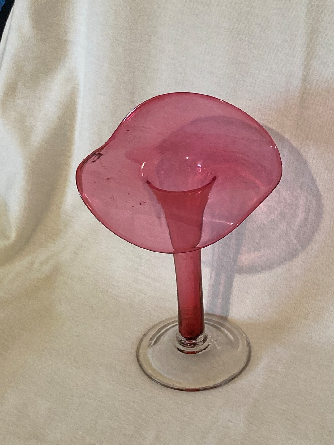 Antique Pink Cranberry Glass Jack in the Pulpit Style Vase - Etsy