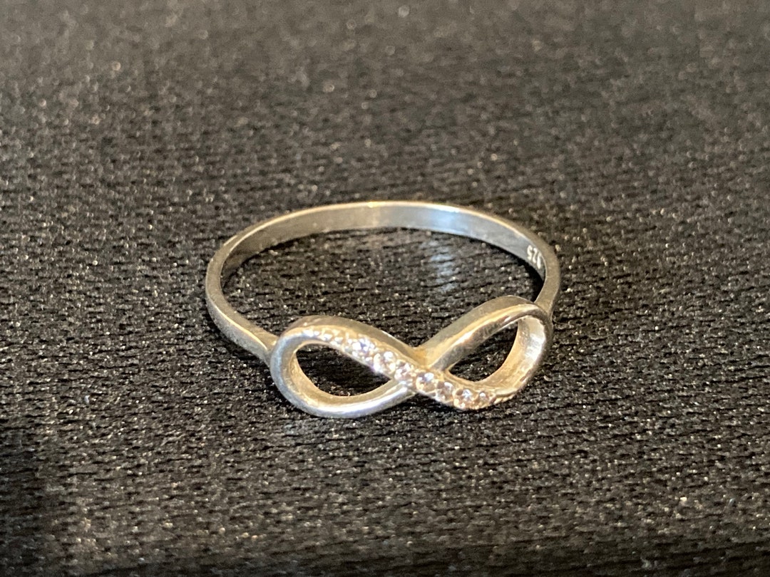 Sterling Silver and Cubic Zirconia Infinity Ring - Etsy