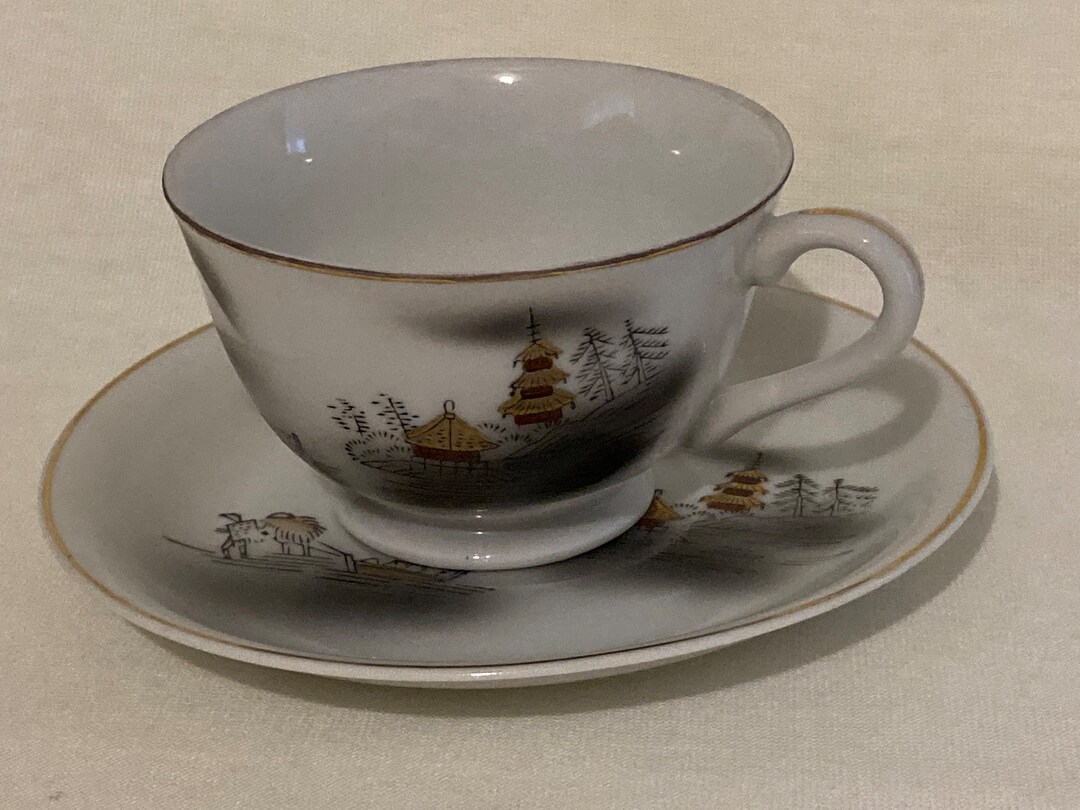 Japanese KUTANI Tea Cup With Geisha Lithophane - Etsy