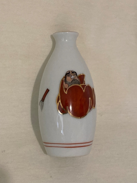 Japanese Daruma Tokkuri Sake Bottle - Etsy