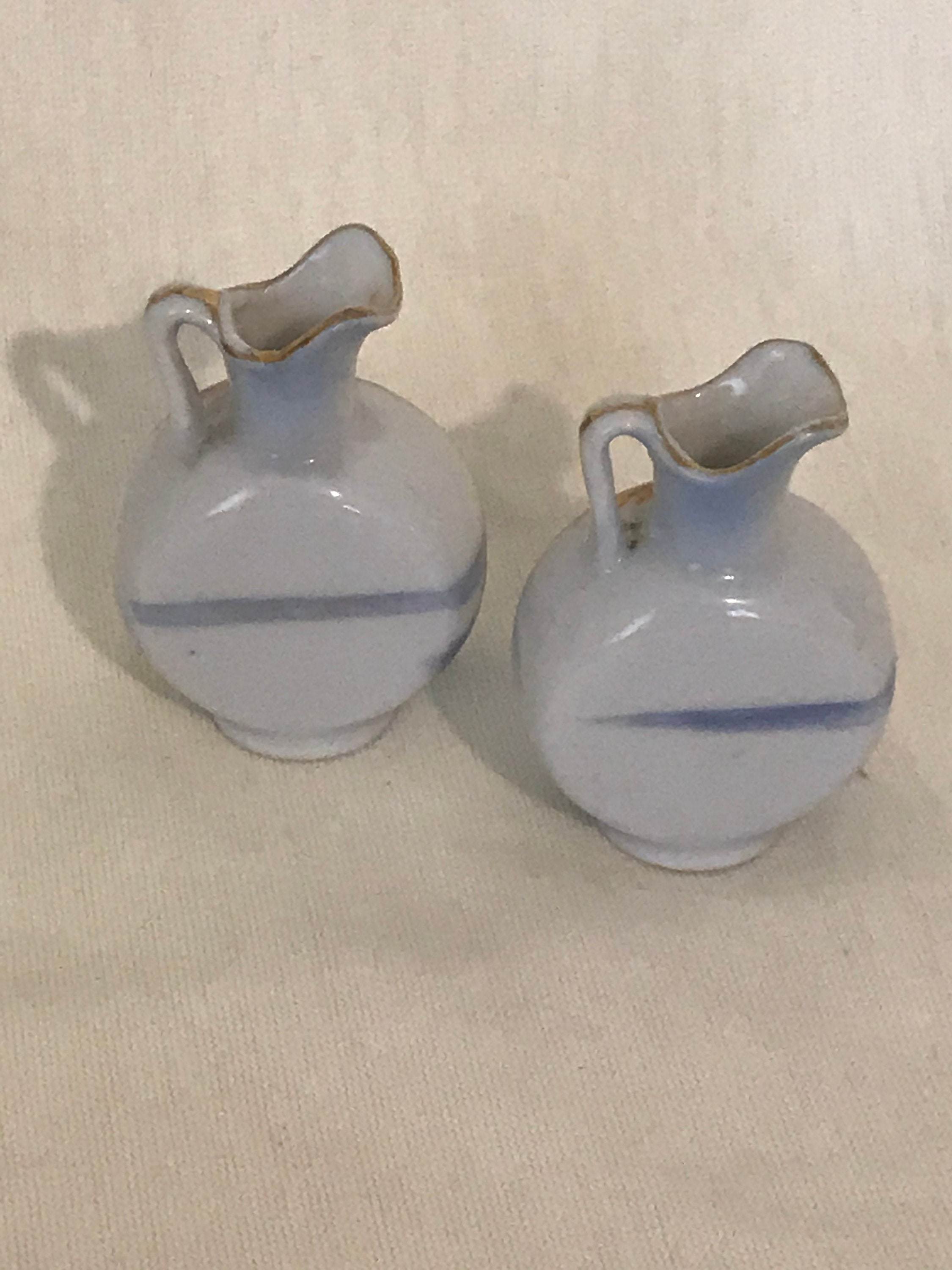 Pair of Miniature Hand Painted Porcelain Jugs - Etsy
