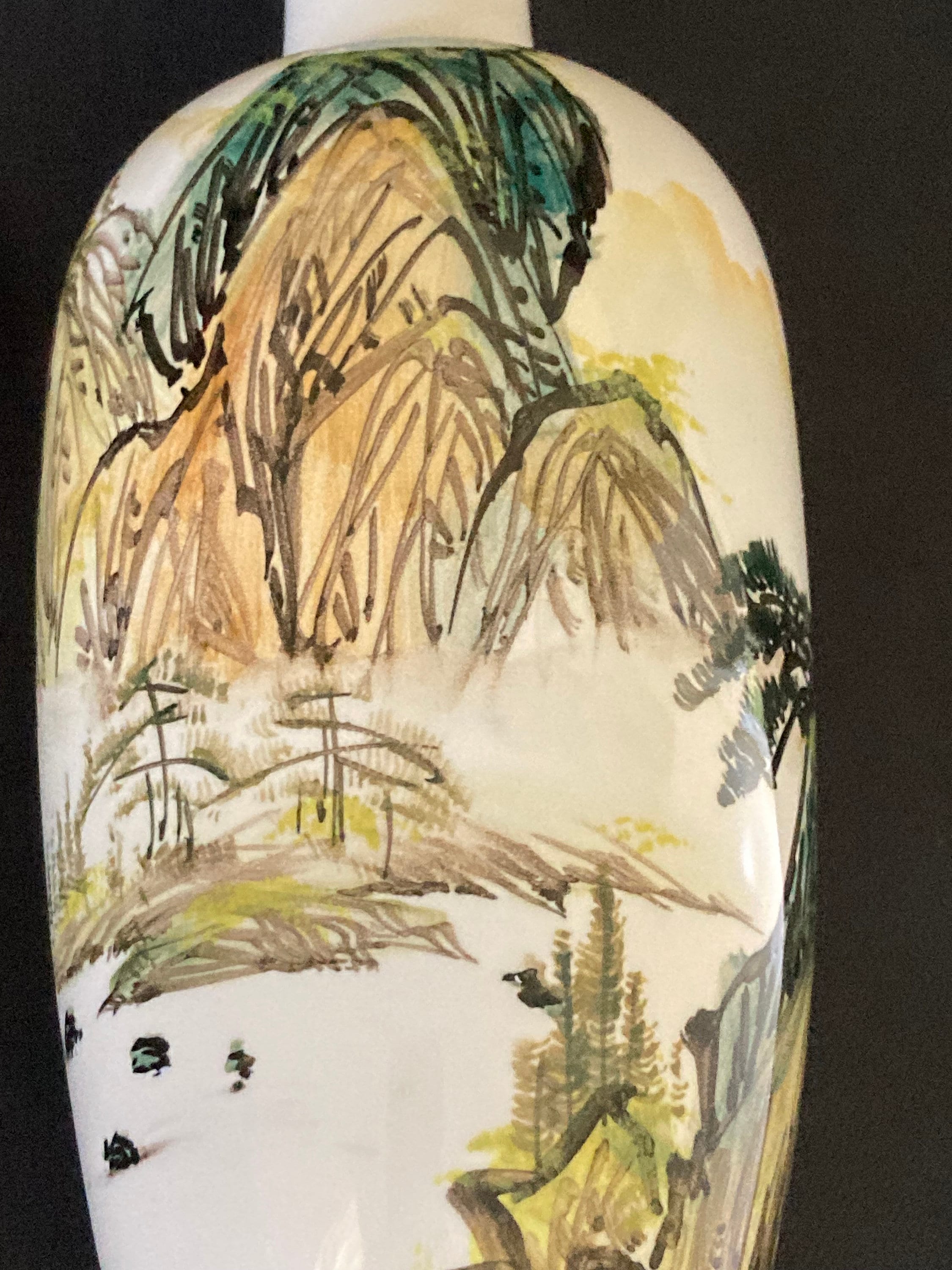 Singapore Ming Village Hand Painted Vase - Etsy