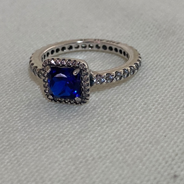 Blue Halo Ring - Etsy