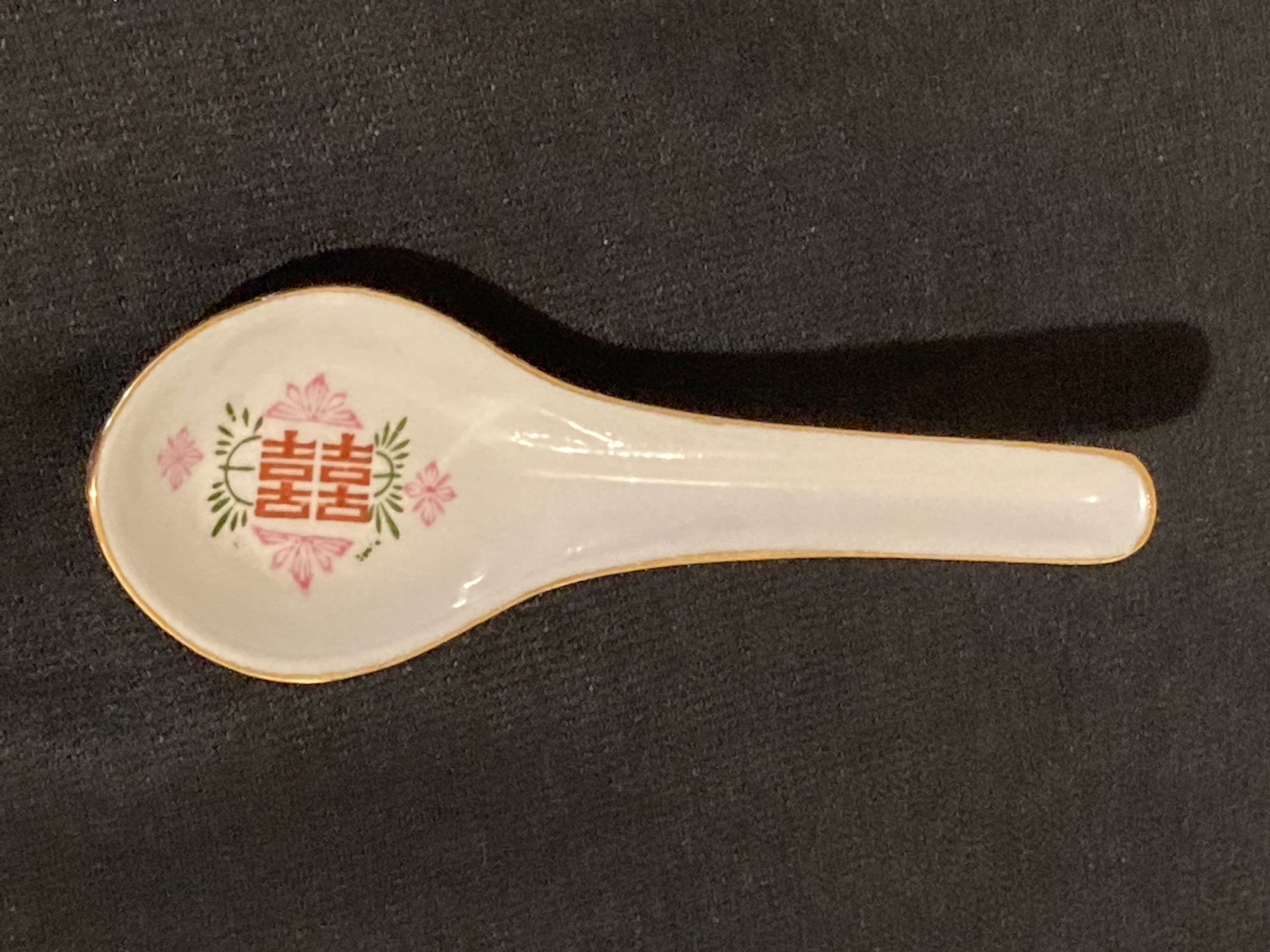 Chinese porcelain soup spoon | Etsy
