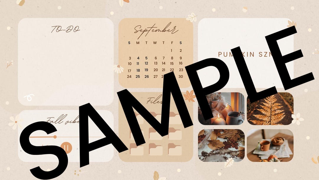 September Fall Theme Desktop Wallpaper MacBook Wallpaper - Etsy