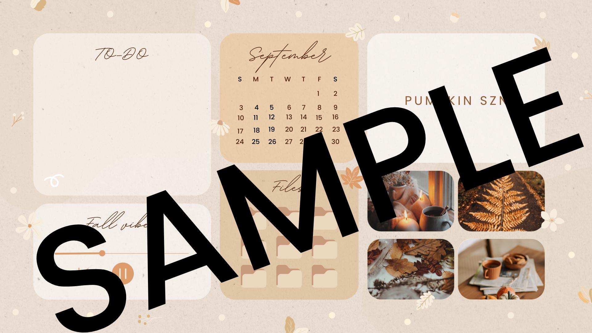 September Fall Theme Desktop Wallpaper MacBook Wallpaper - Etsy
