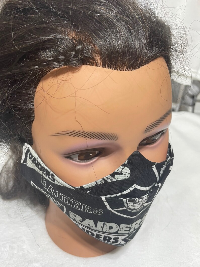 3D Las Vegas Raiders Face Mask, Reusable, Washable, Comfortable ...