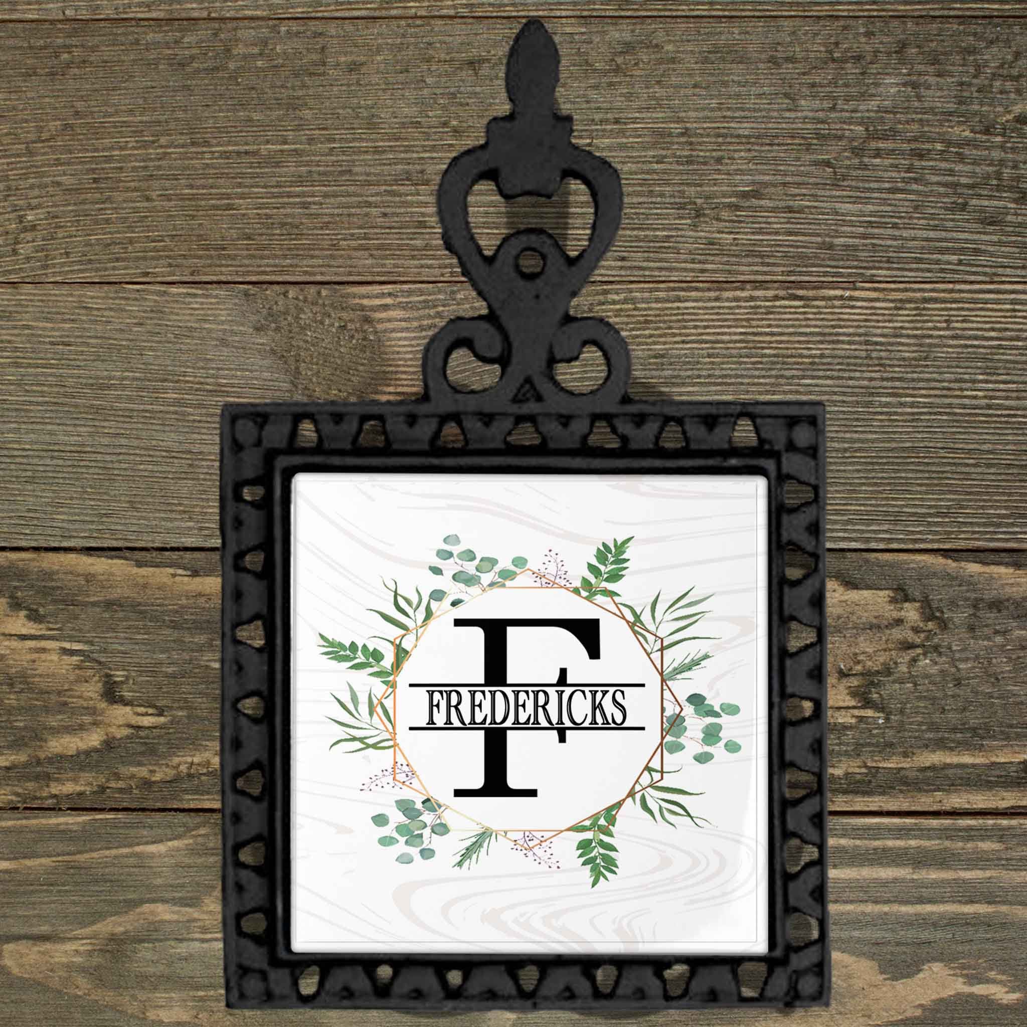 Personalized Iron Trivet | Custom Kitchen Gifts | Spring Wreath - Etsy
