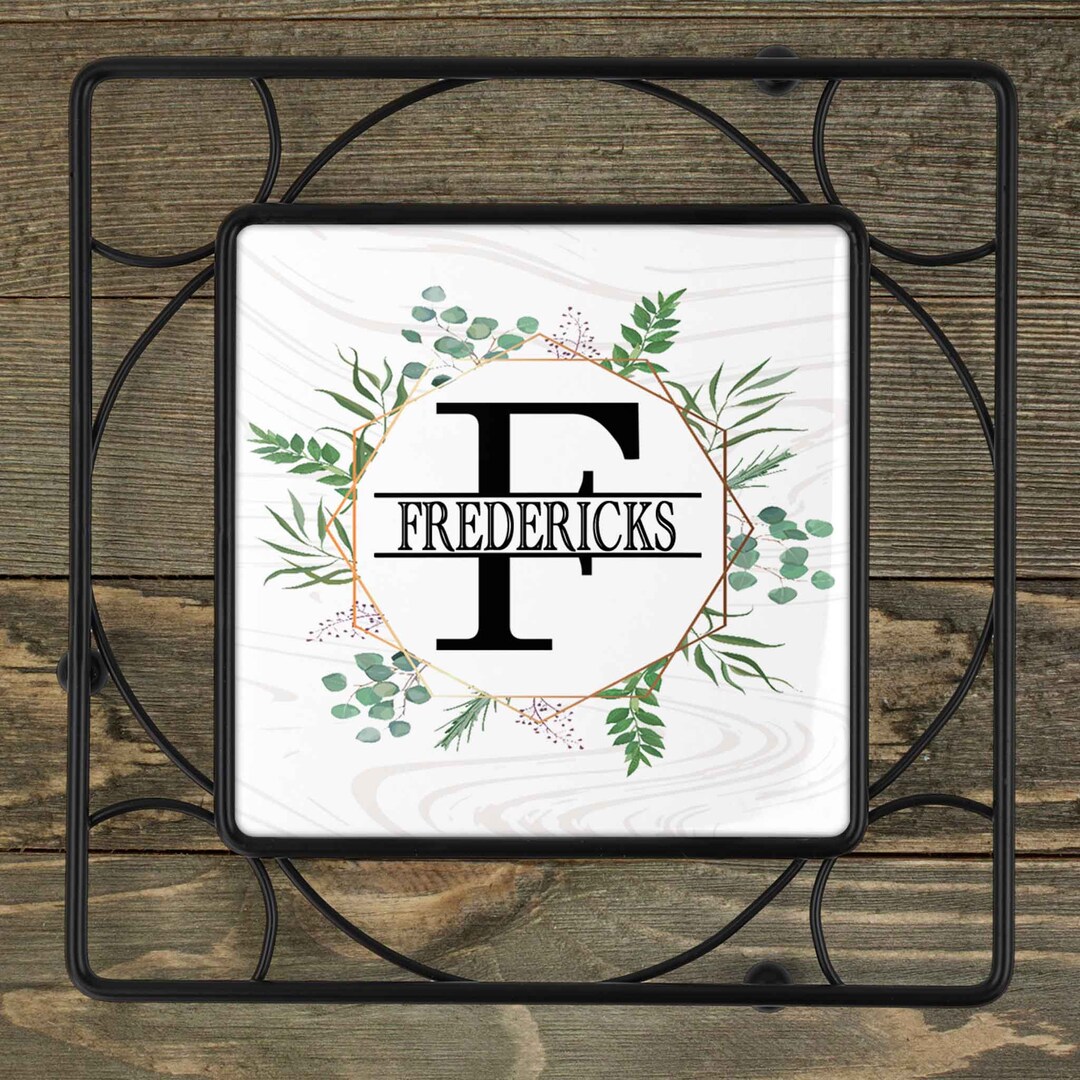 Personalized Iron Trivet | Custom Kitchen Gifts | Spring Wreath - Etsy
