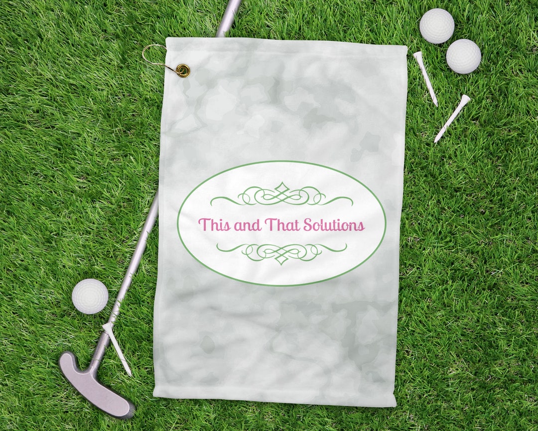 Personalized Golf Accessories | Custom Golf Towel | Company Logo - Etsy