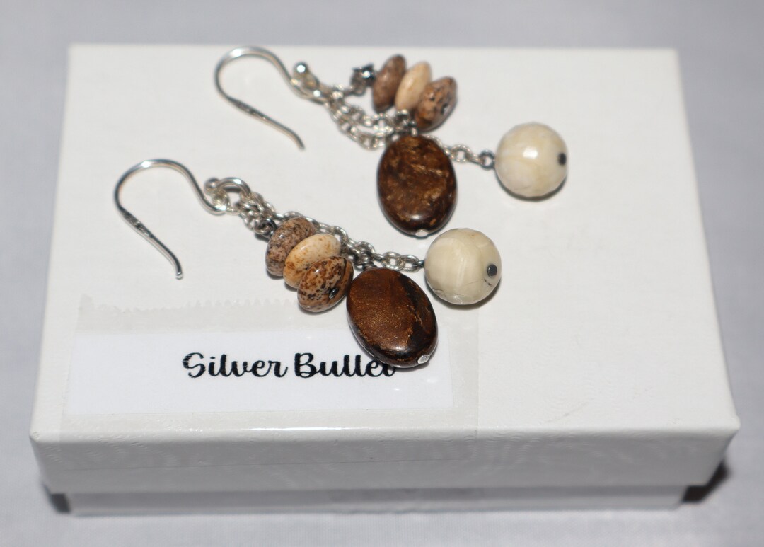 Silpada African Opal, Quartz & Bronzite Beaded Sterling Silver Dangle ...