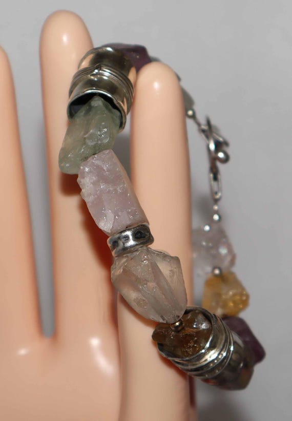 Silpada Vintage Rare & HTF Raw Gemstone Chunky Toggle… - Gem