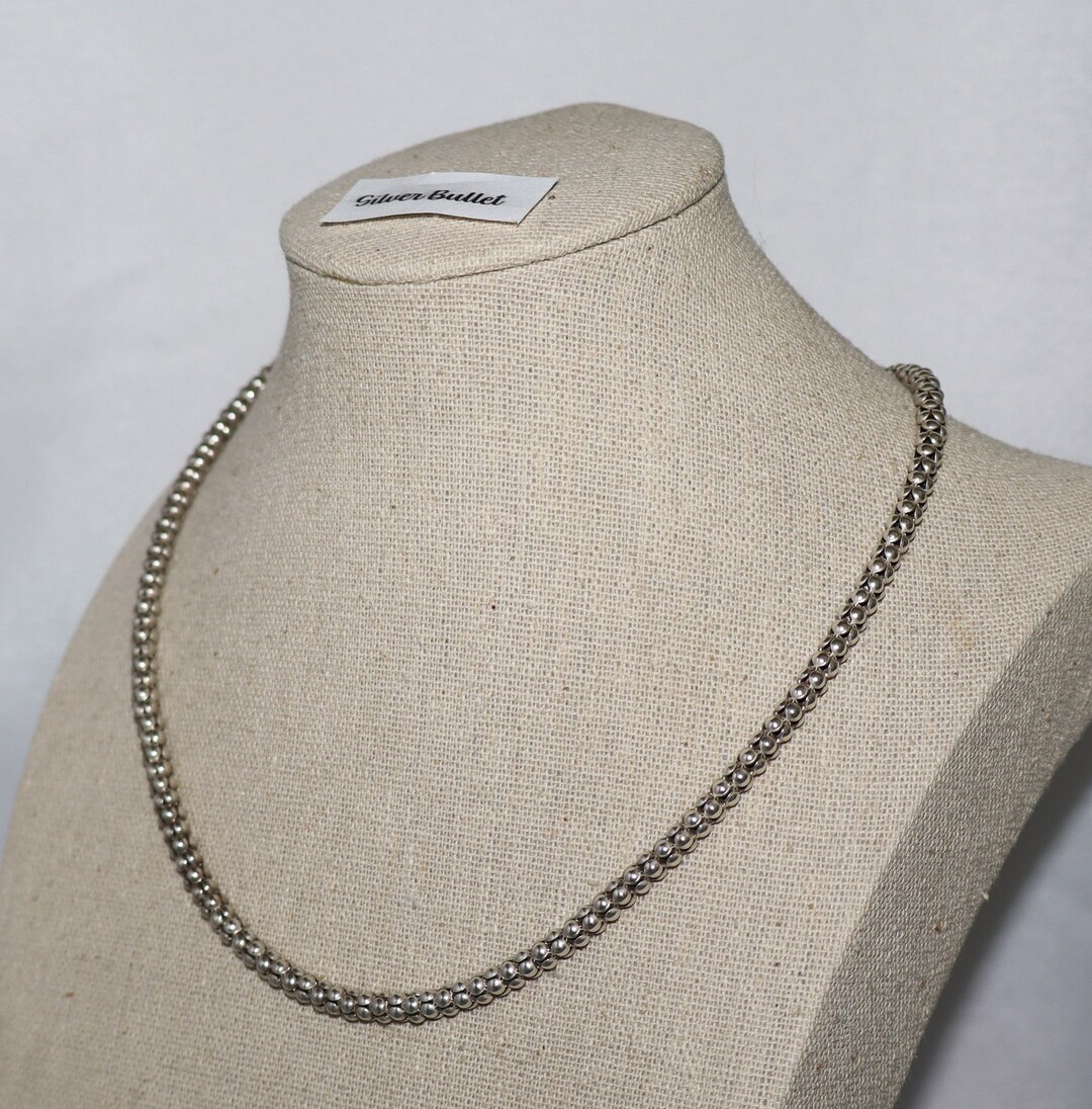 Silpada Popcorn Chain Necklace Oxidized Sterling Silver N1106 - Etsy