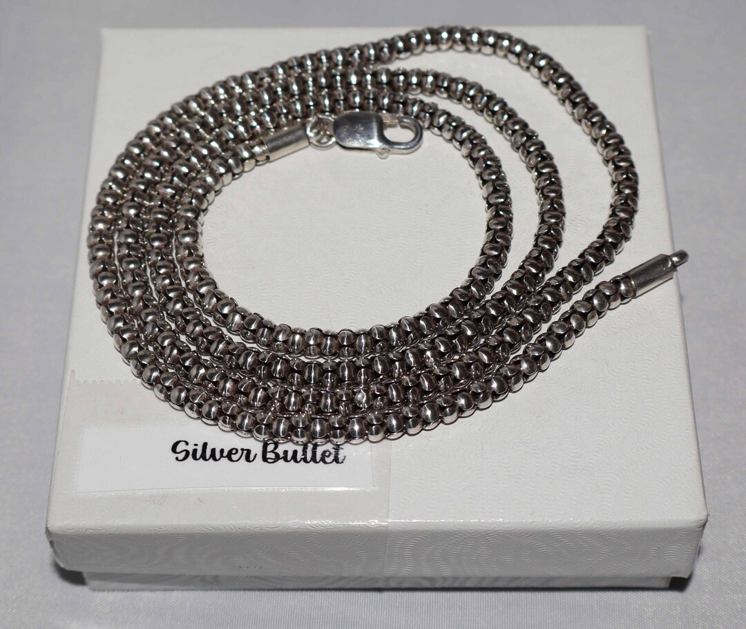 Silpada Oxidized 30 Inch Popcorn Sterling Silver Chain - Etsy