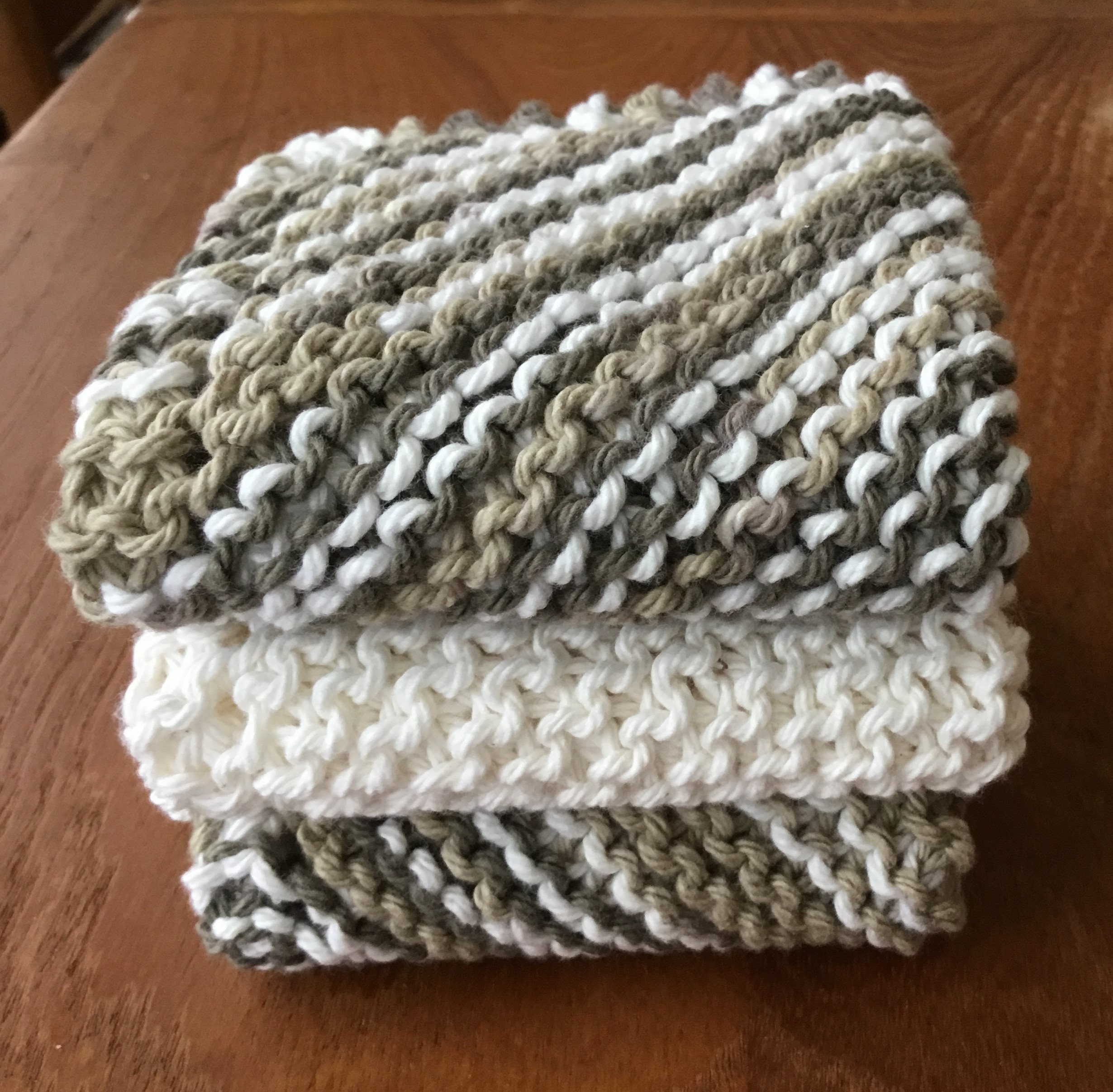 Hand Knit Dishcloths Cotton Dishcloths Spa Cloths Kitchen | Etsy