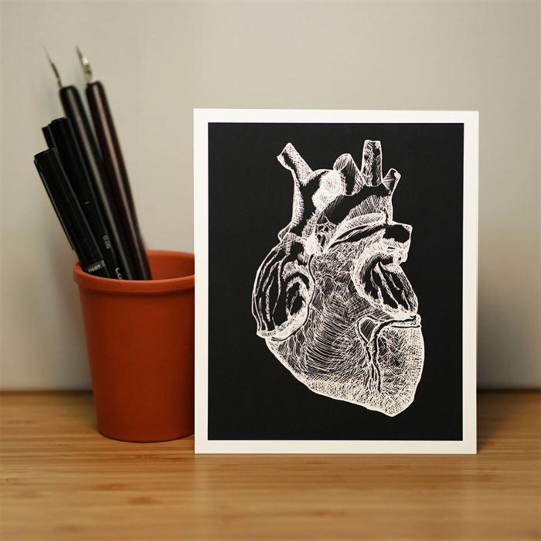 Anatomy Heart, Matte 5x7 Print - Etsy