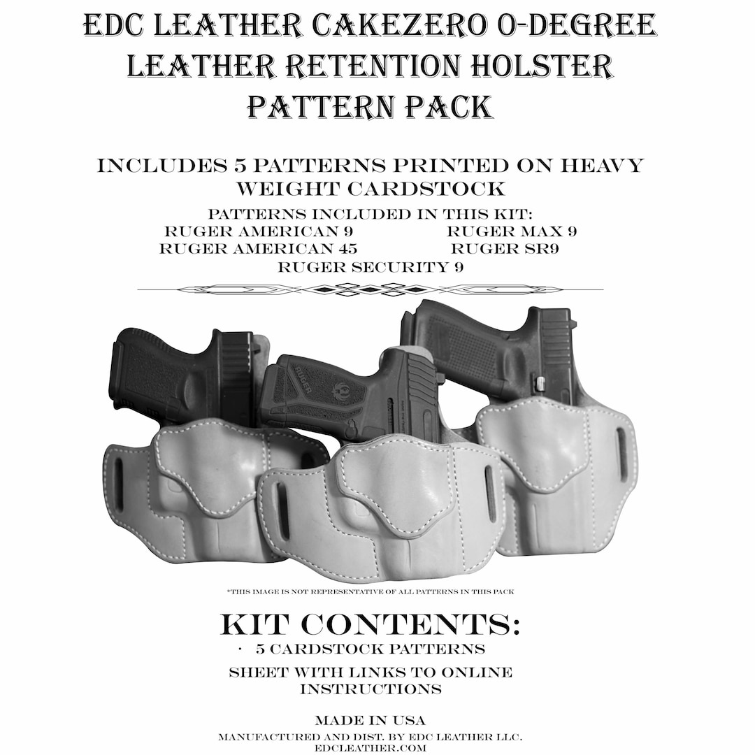 Printed Holster Pattern Pack for Ruger | Includes 5 EDC Cakezero ...