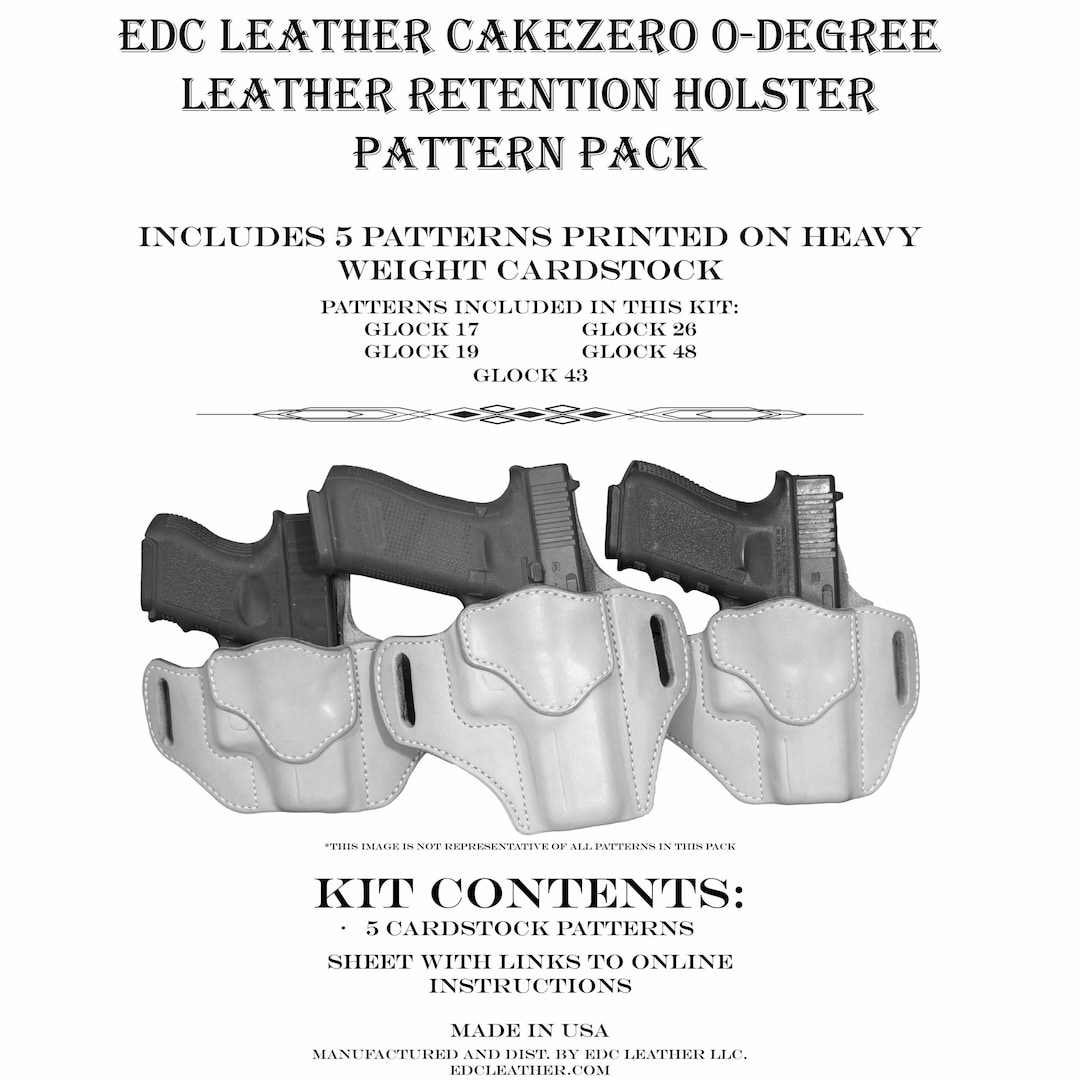 Printed Holster Pattern Pack for Glock | Includes 5 EDC Cakezero ...