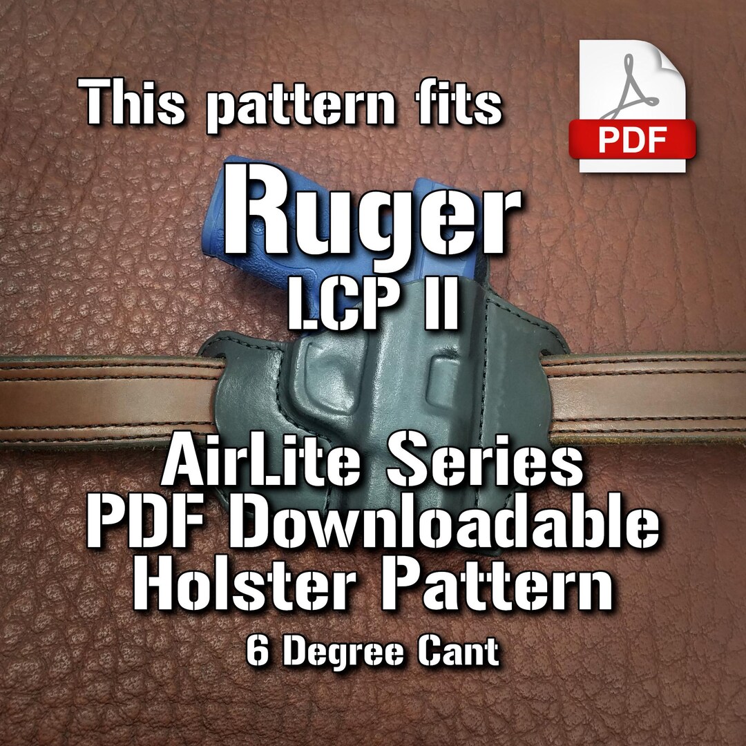 PDF Holster Pattern Fits Ruger LCPII | EDC Airlite Pancake Holster ...
