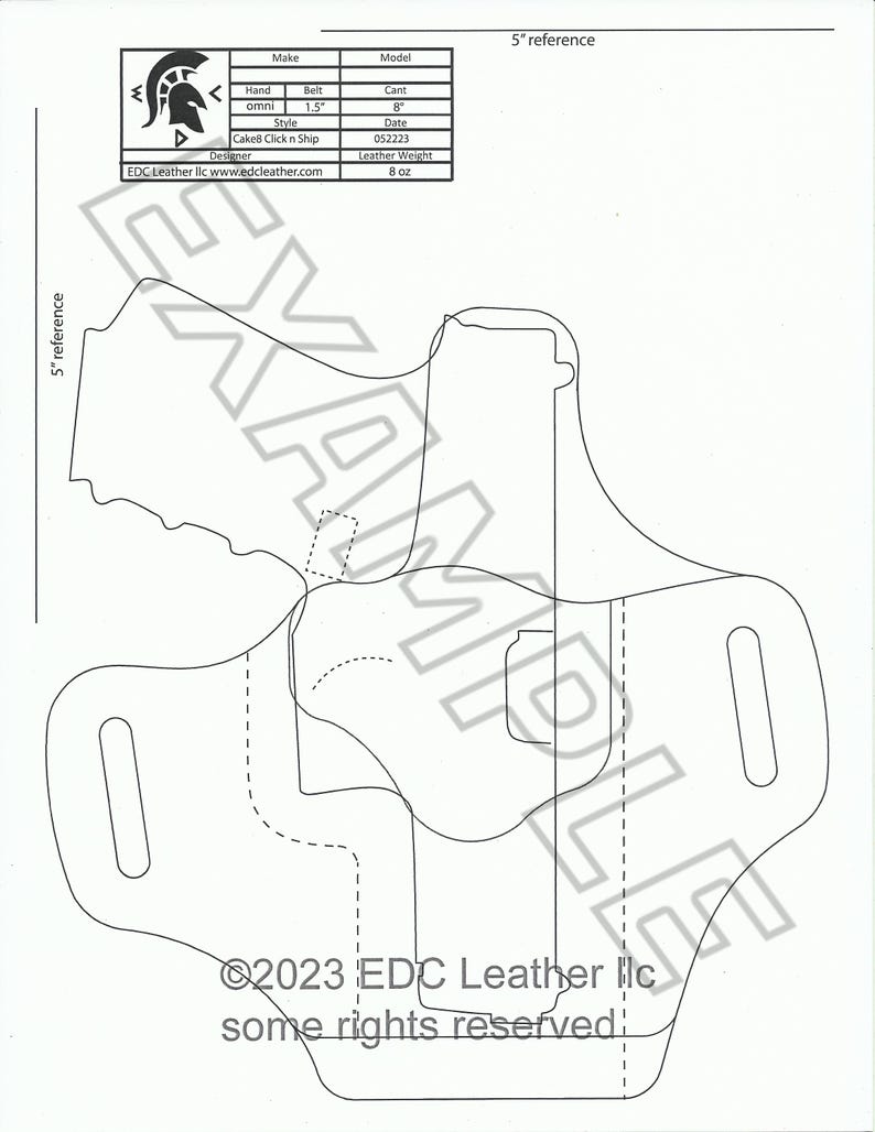 PDF Holster Pattern Fits SIG P320c | EDC Cakezero Pancake Holster ...