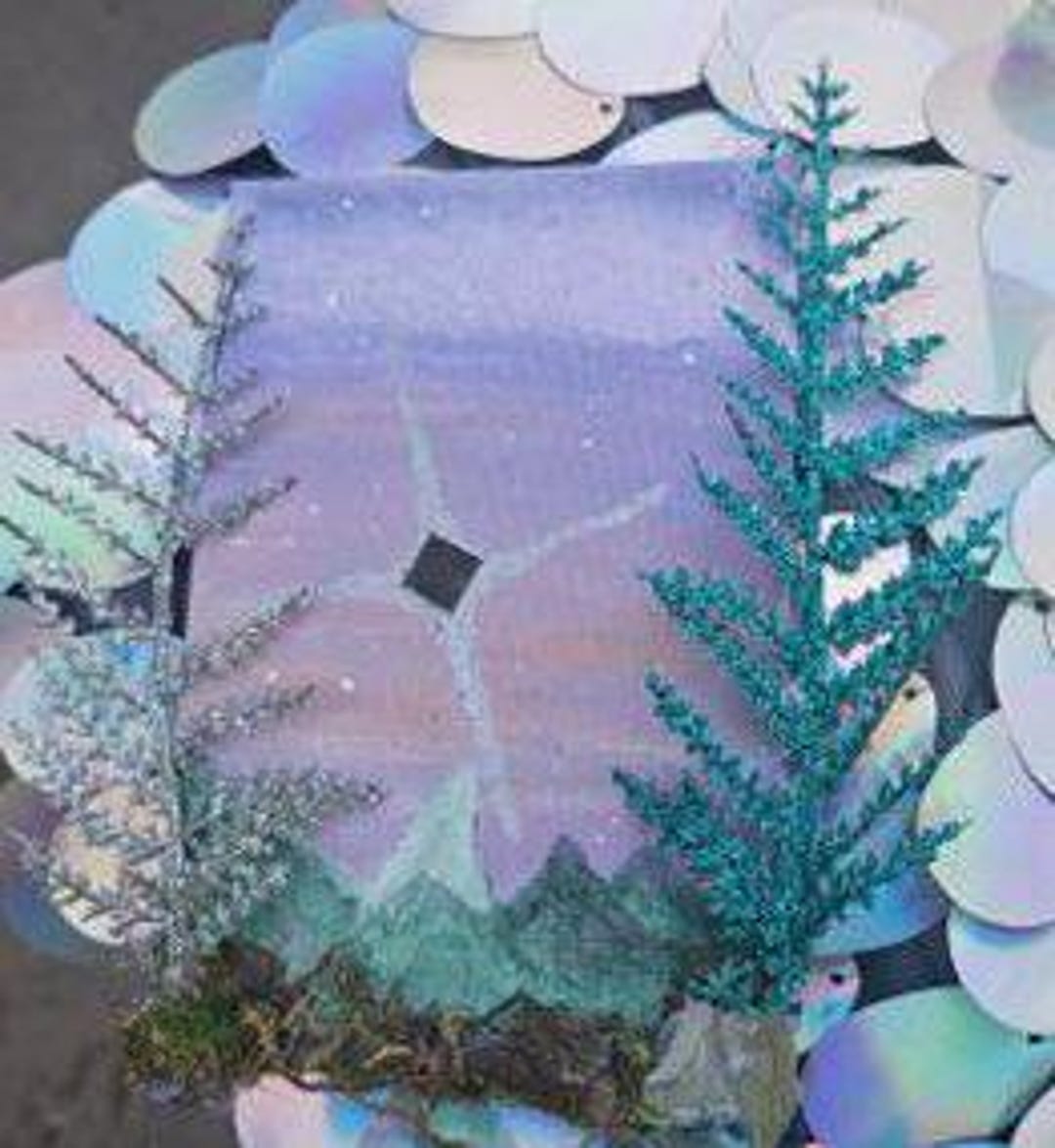 Twilight 3D Painting/sky Scene/disco Tile Star & Glitter Trees ...