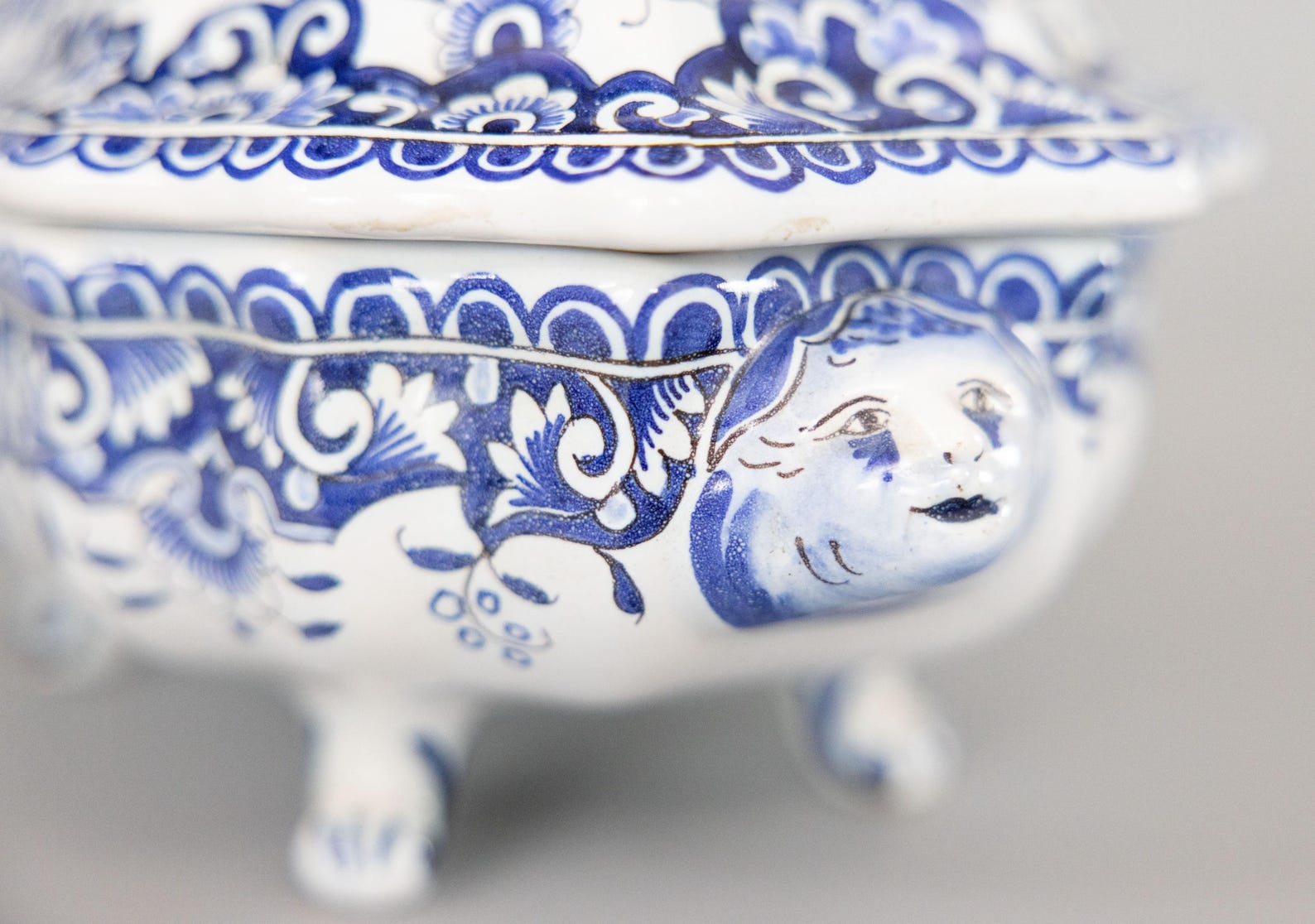 Antique French Rouen Faience Blue & White Tureen, Circa 1900 - Etsy