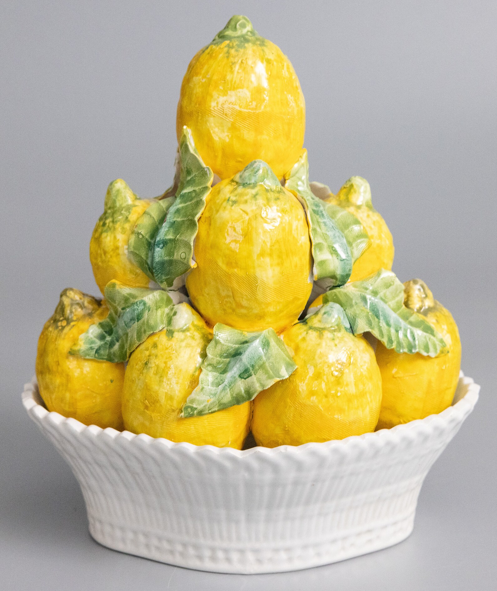 Vintage Italian Majolica Lemon Topiary Centerpiece - Etsy