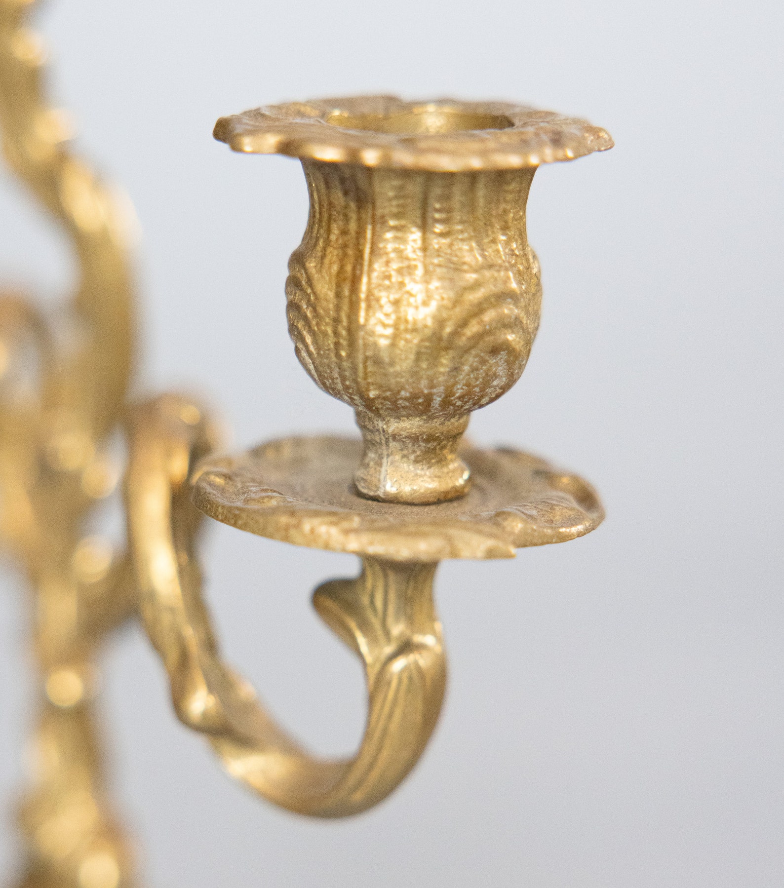 Vintage Italian Rococo Style Gilt Brass Candelabras - a Pair - Etsy